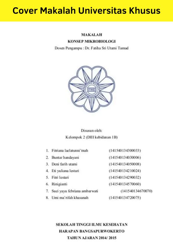 35 Contoh Cover Makalah Individu Dan Kelompok Yang Benar Lengkap Kudupinter
